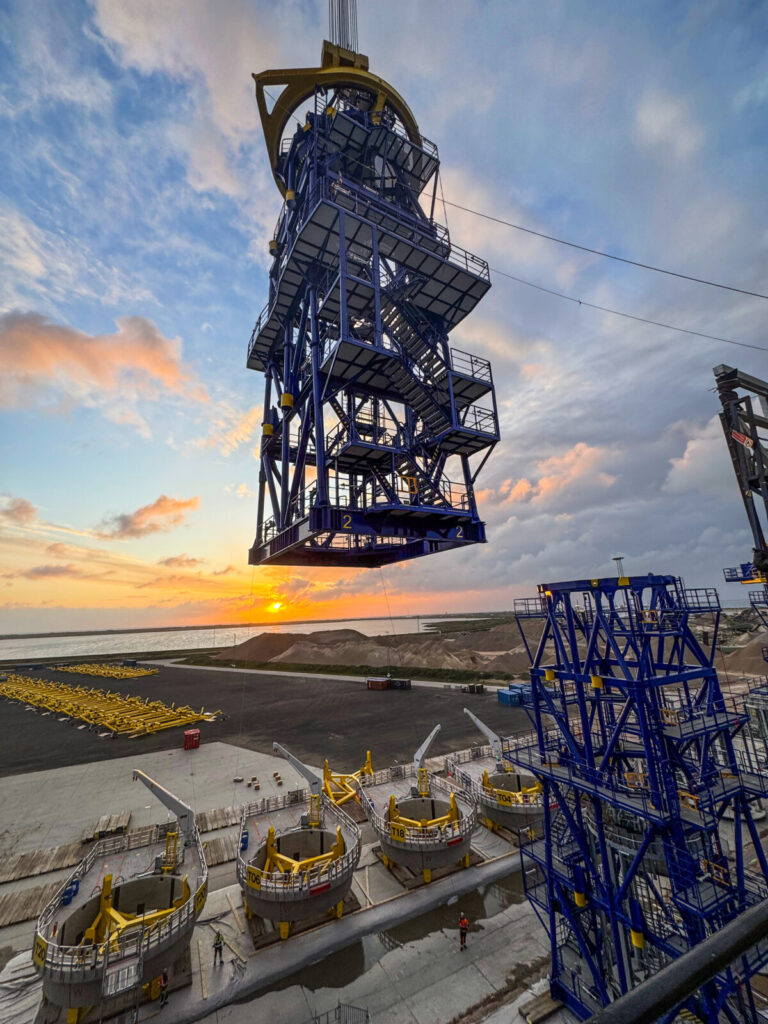 Secondary steel installation Thor wind farm